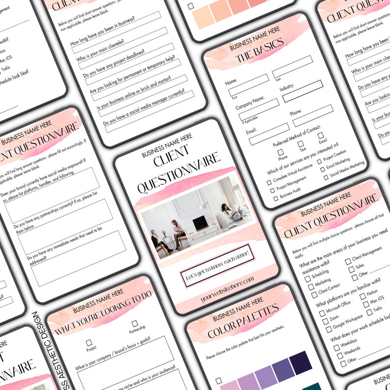 Client Questionnaire for Virtual Assistants | New Client Questionnaire ...