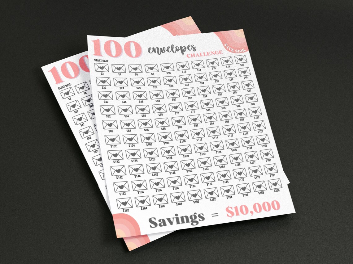 100 Envelope Challenge | Saving Challenge | Money Saving Challenge ...