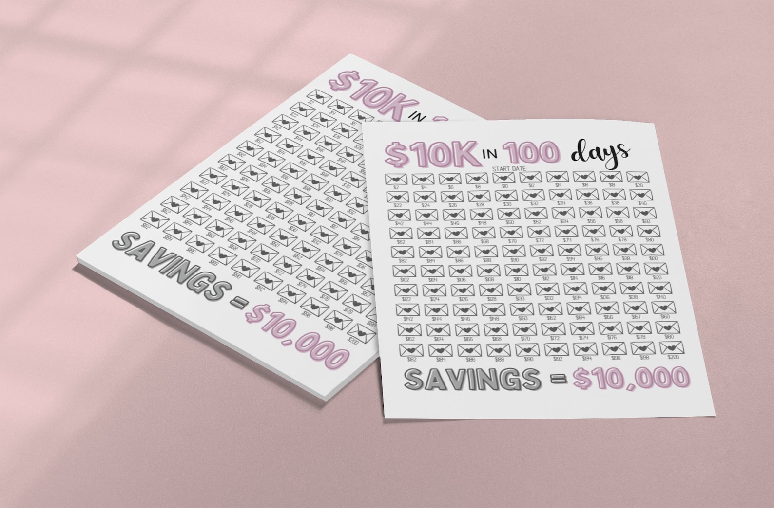 10K Savings Challenge Printable Saving Tracker Editable Template Money ...
