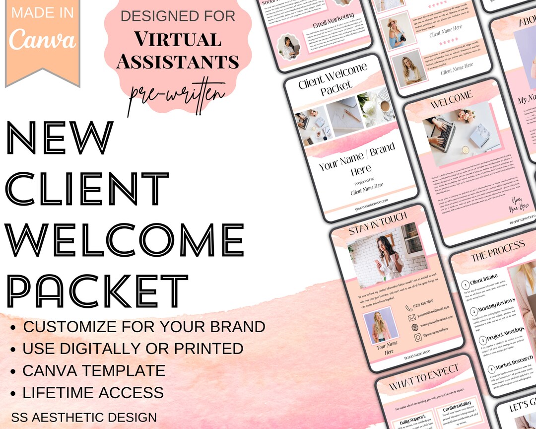 Virtual Assistant Client Welcome Packet Client Welcome Packet Template New Client Service