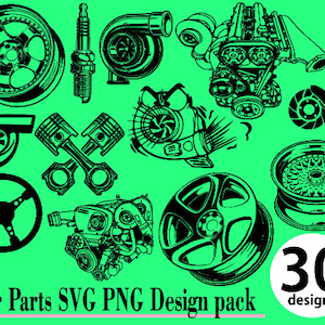 JDM Car Parts SVG PNG 30 Design Pack Drift Formula Drift Racing Drag ...