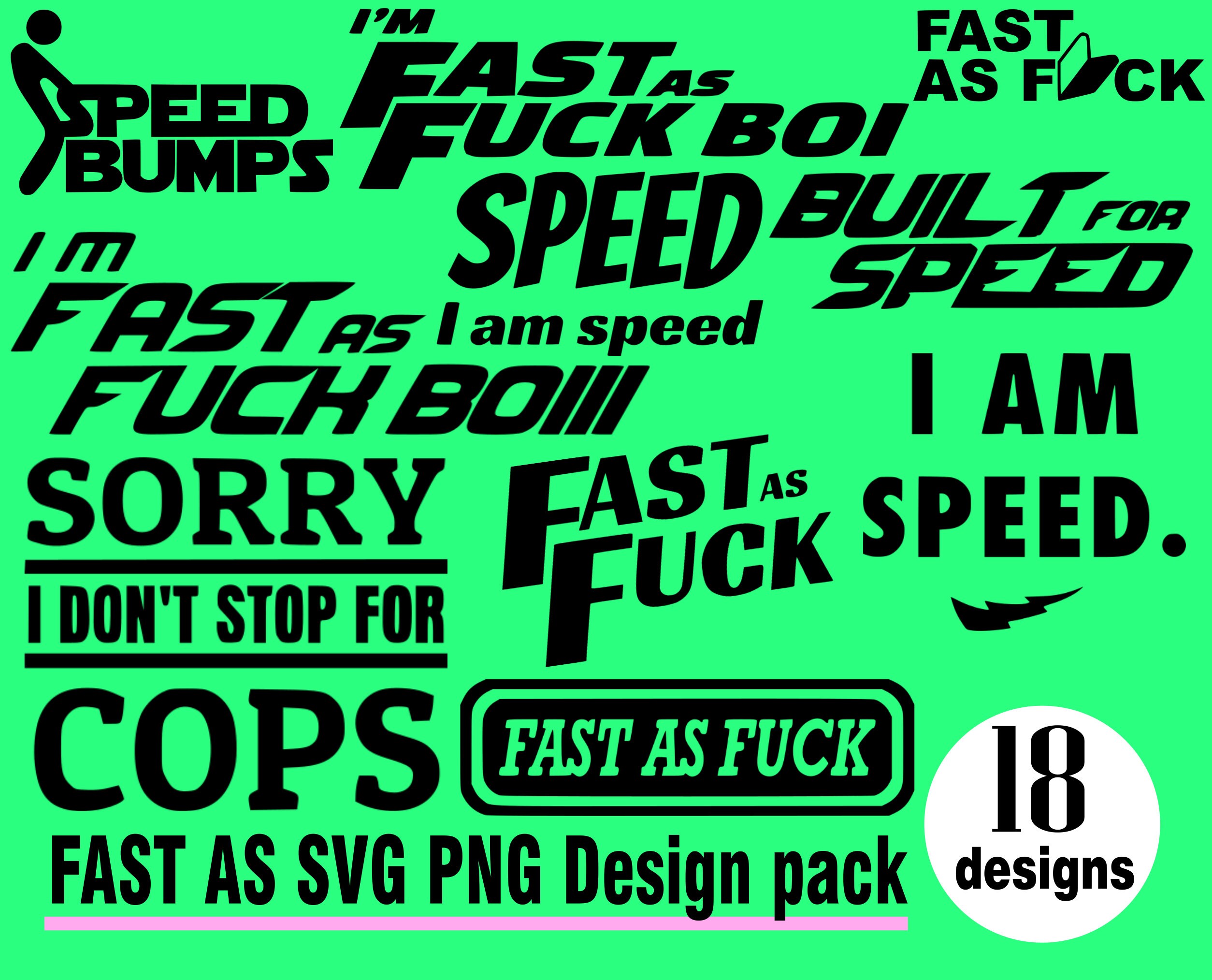 Fast as Hell SVG PNG 18 Design Pack Drift Civic Racing Drag Turbo ...