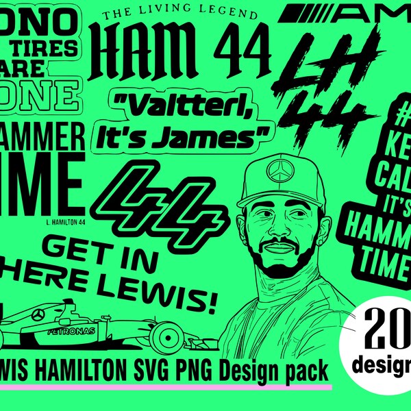 Lewis hamilton svg - Etsy España