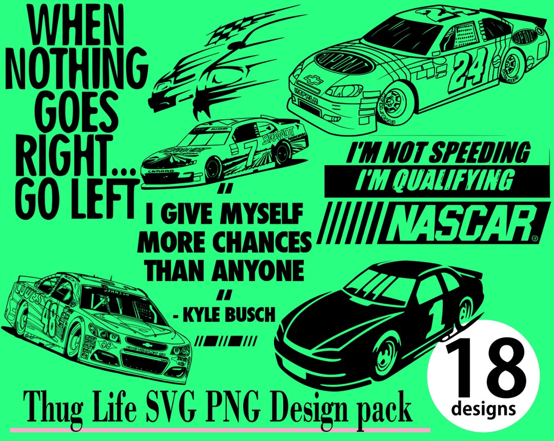 Nascar SVG PNG 18 Design Pack Piston Cup Racing Muscle Car Speedway ...