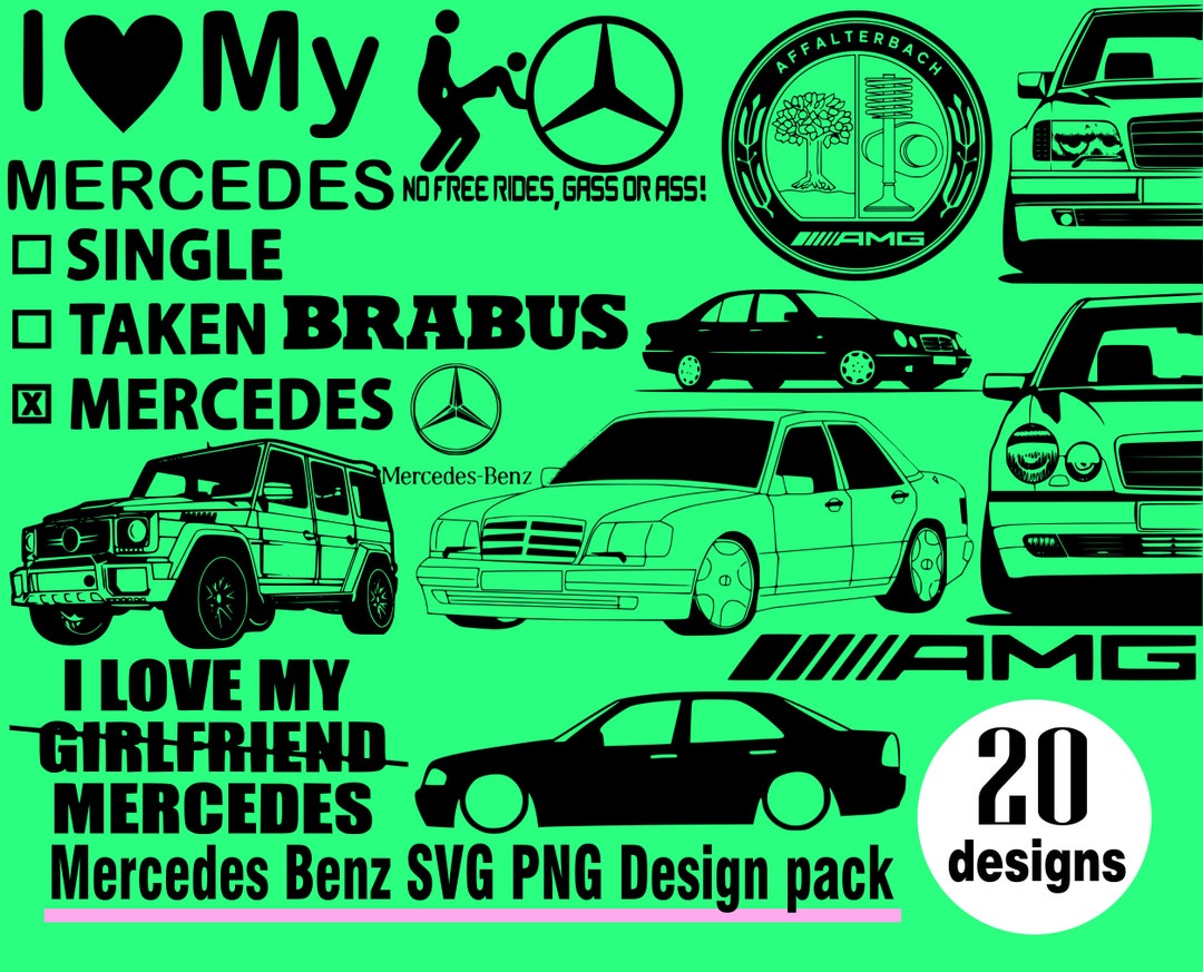 Mercedes Benz SVG PNG 20 Design Pack Big Body Benz AMG Euro G Wagon ...