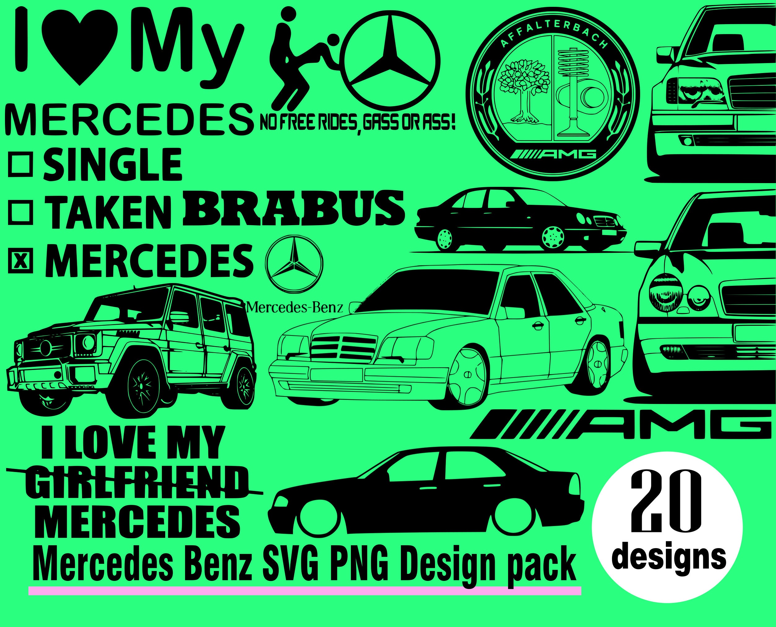 Mercedes Benz SVG PNG 20 Design Pack Big Body Benz AMG Euro G Wagon ...