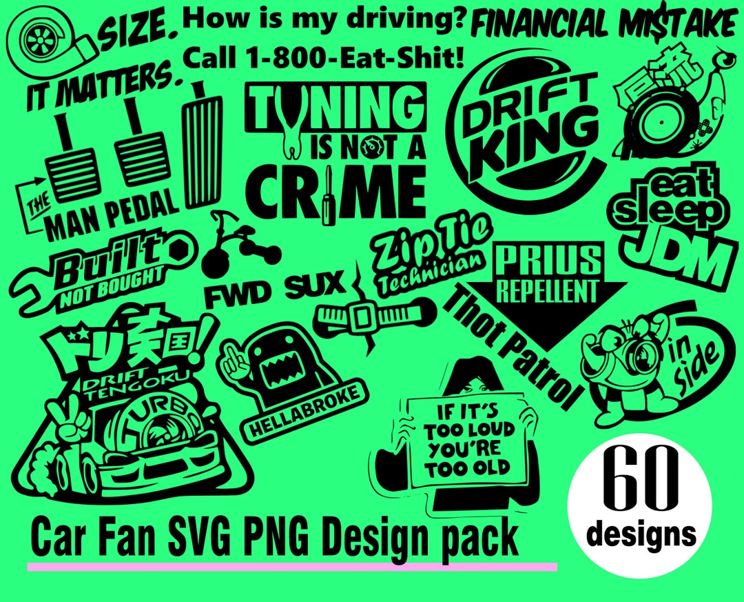 Car Fan PNG 60 Design Pack Drift Formula Drift Turbo 2JZ Honda Nitrous ...