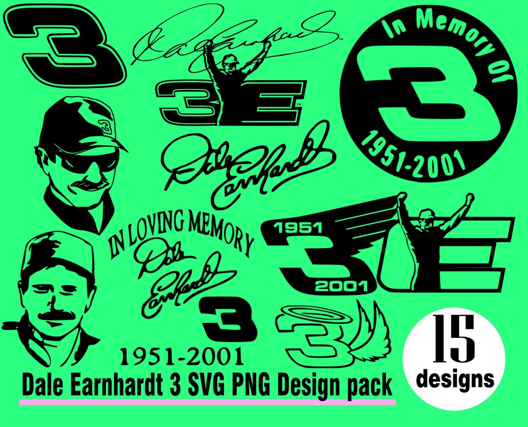 Dale Earnhardt SVG PNG Design Pack Nascar Racing Oval Racing Muscle Car ...
