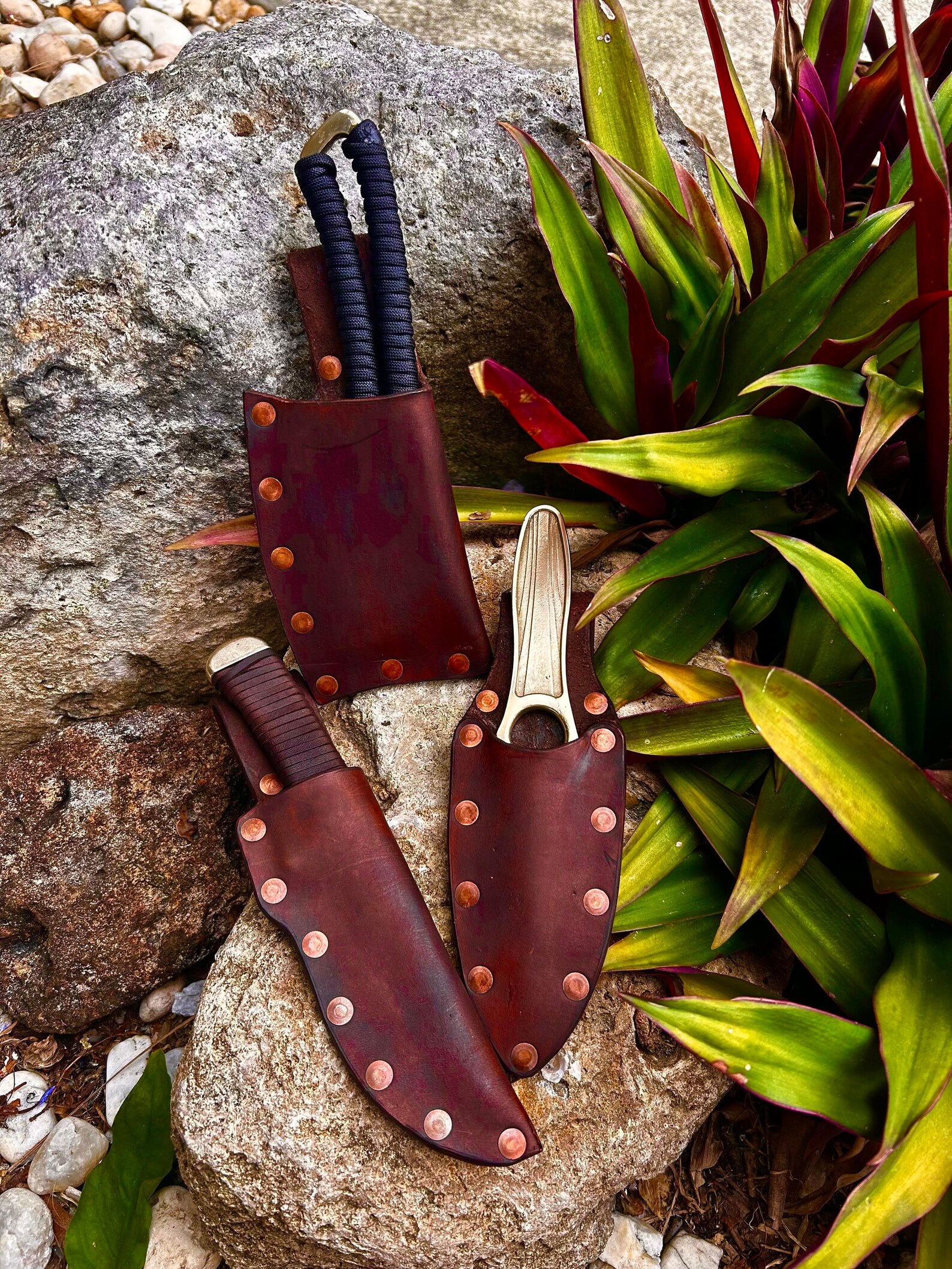 Handmade Leather Knife Sheaths for Bronze Knives (knife Not Included ...