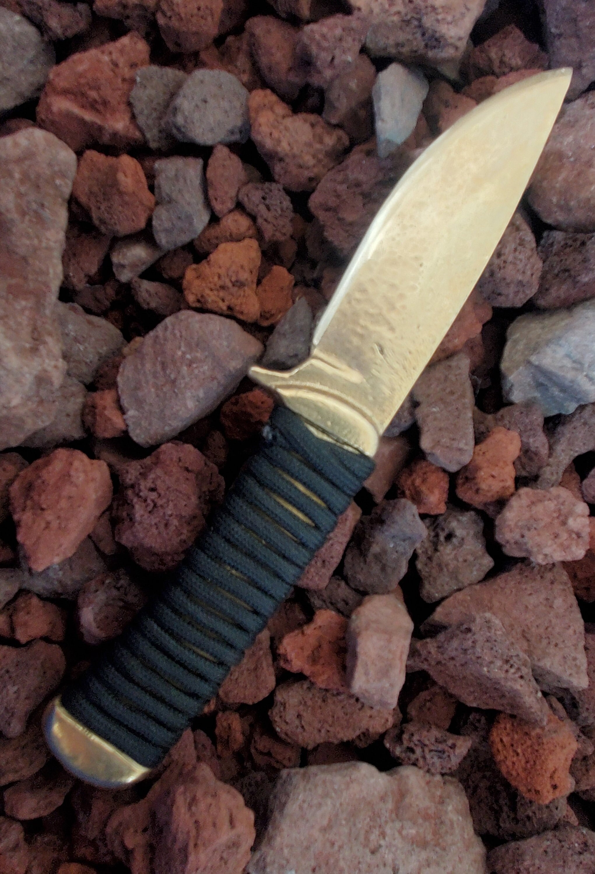Solid Bronze Bushcraft Style Knife - Handmade in USA - Foundry Cast 100 ...