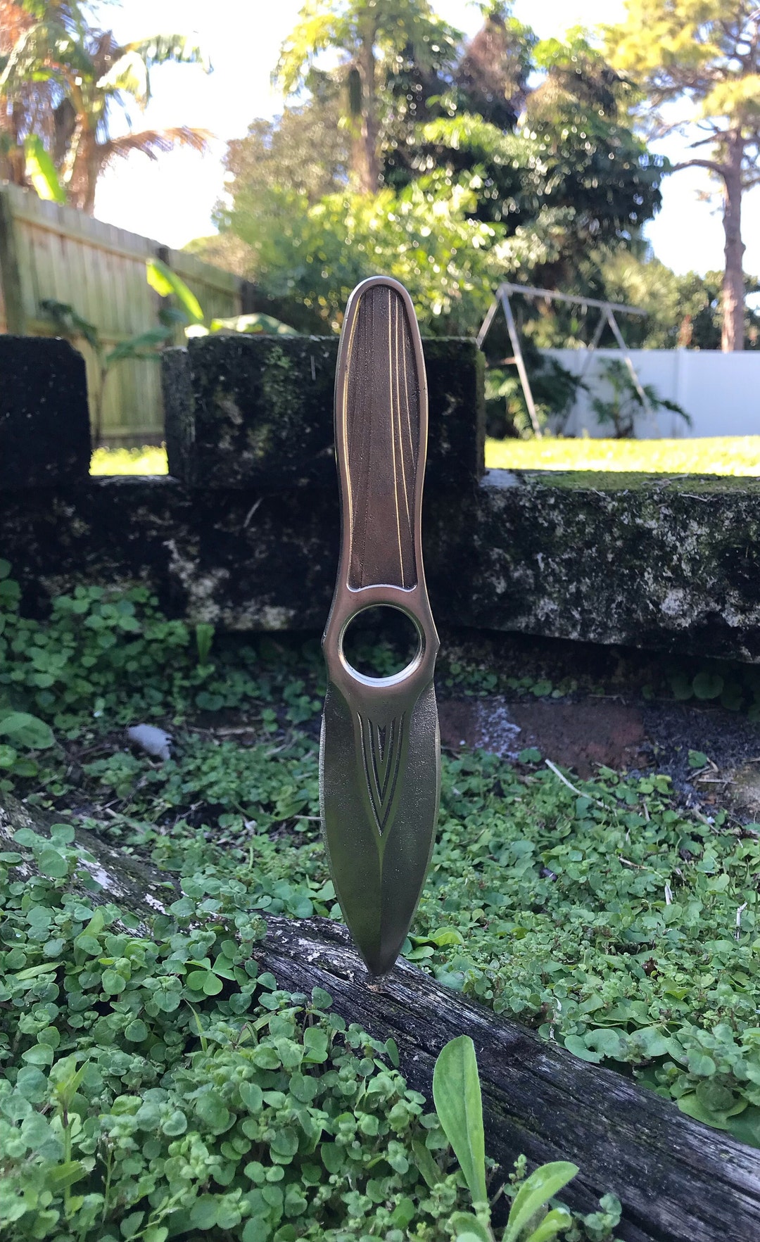 Solid Bronze Throwing Knife / Dagger - Handmade in USA - Foundry Cast ...