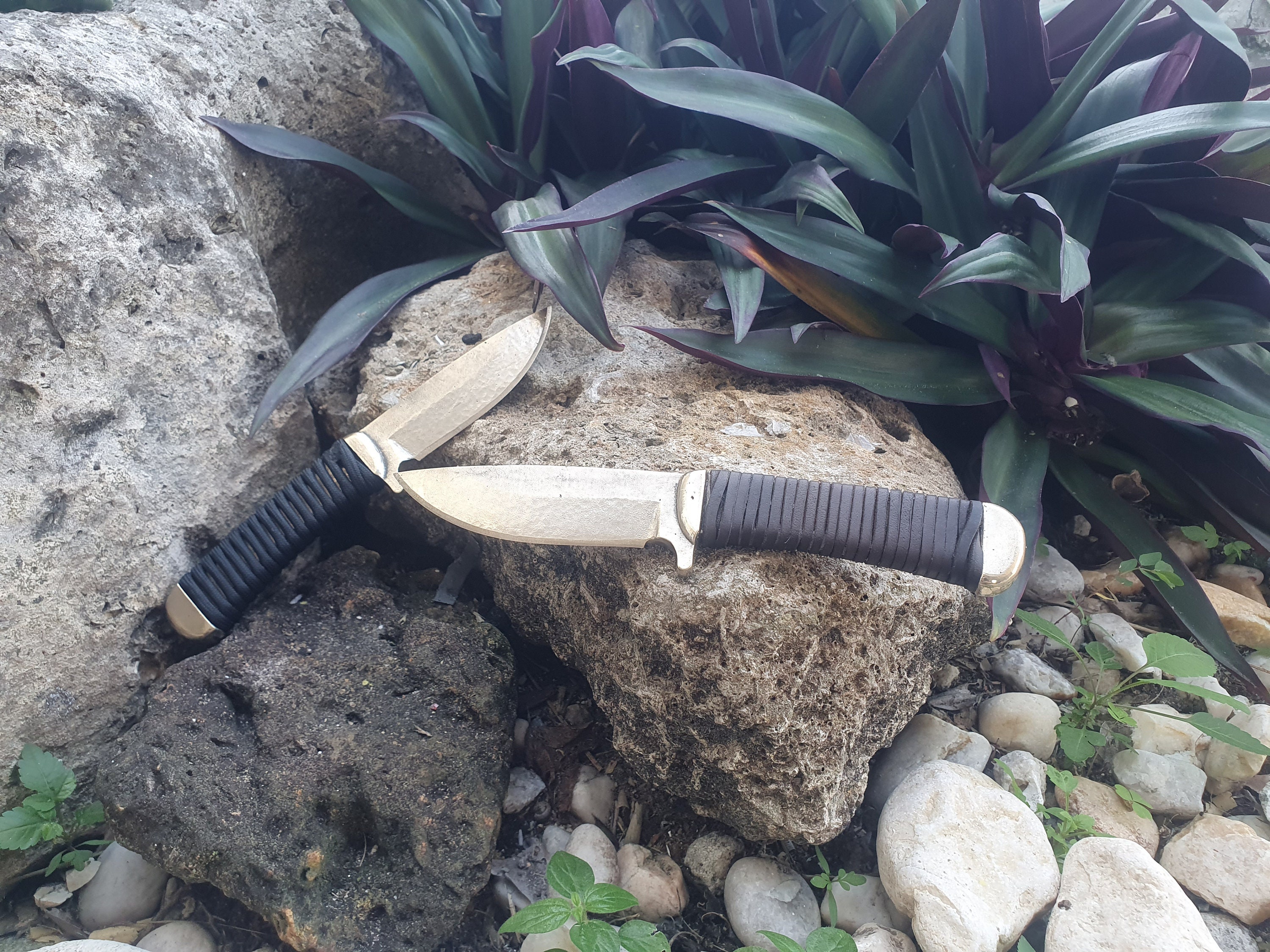 Solid Bronze Bushcraft Style Knife - Handmade in USA - Foundry Cast 100 ...