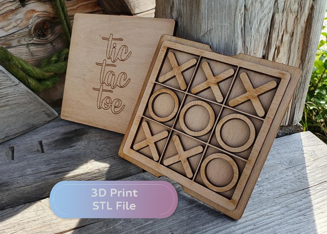 3D STL File - Tic Tac Toe Game / 3DF-004 - Etsy