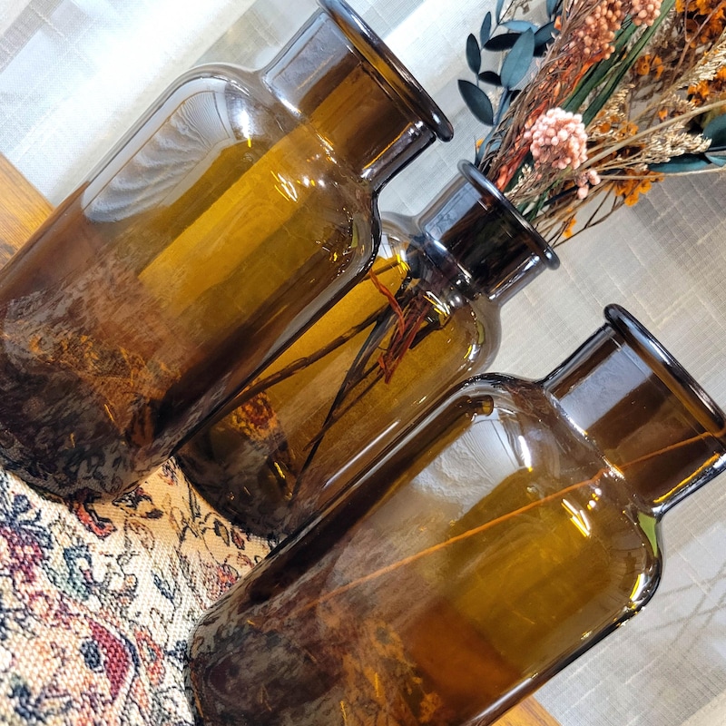 Bohemian Amber Bud Vase - Etsy