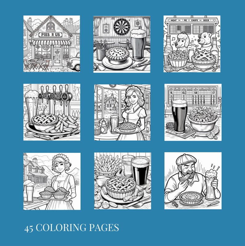 PIE & PINT - Adult Colouring Book, Colouring Book for Men Only - Etsy