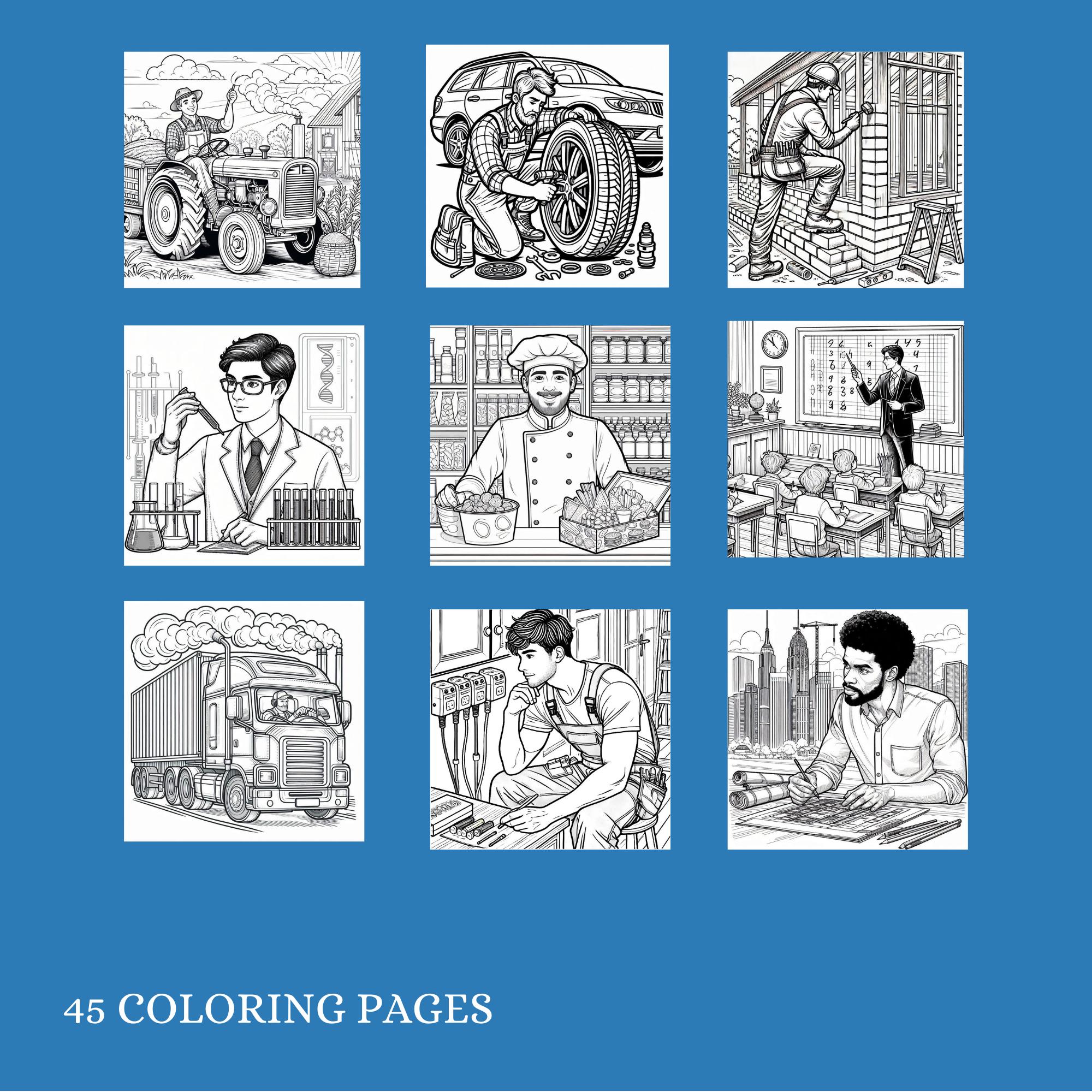 MEN AT WORK, Working Men: Adult Colouring Book Designed for Men and ...