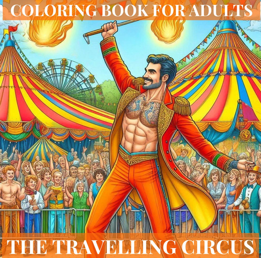 THE TRAVELLING CIRCUS - Colouring Book for All Adults, Clowns, Circus ...