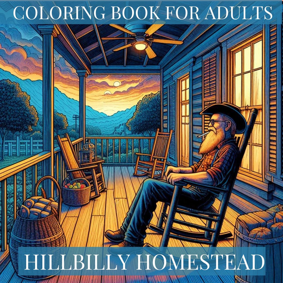HILLBILLY HOMESTEAD: Adult Colouring Book, Colouring Book for All. - Etsy