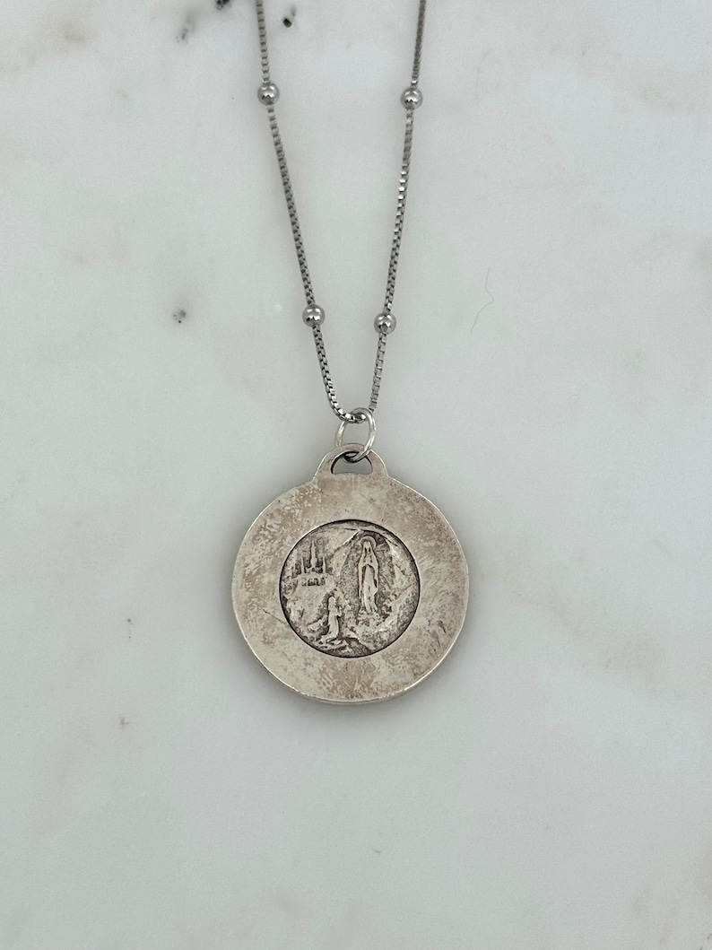 Virgin Mary Pendant Necklace Blessed Mother Necklace Our Lady of ...