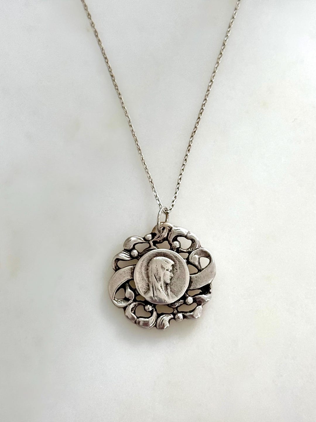 Virgin Mary Necklace - Blessed Mother Necklace - Holy Mother Mary ...