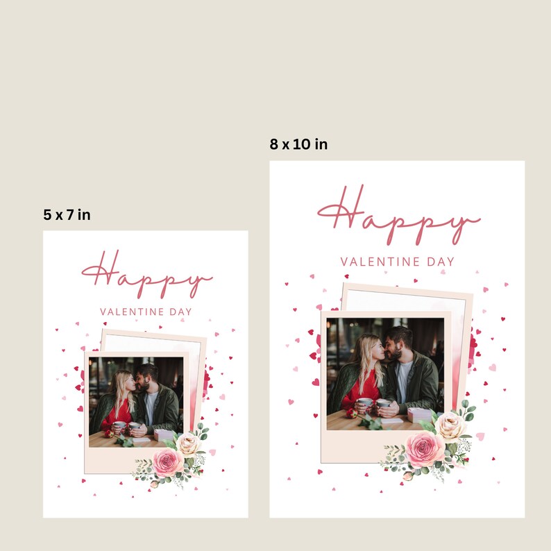 Valentine's Day Card With a Custom Photo Printable Download Val2301 - Etsy