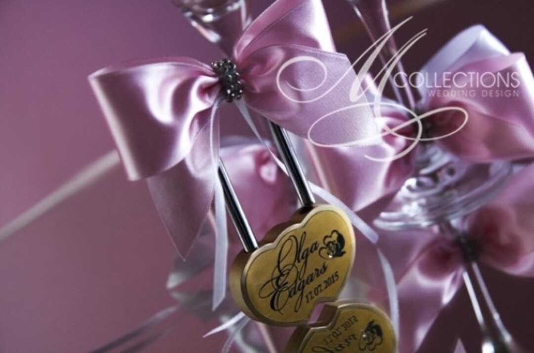 Personalised Hearts Lock, Couples Lock, Gift for Couples, Wedding Gift ...