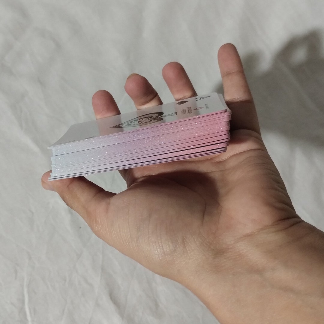 Glitter Painted Playing Cards - Etsy