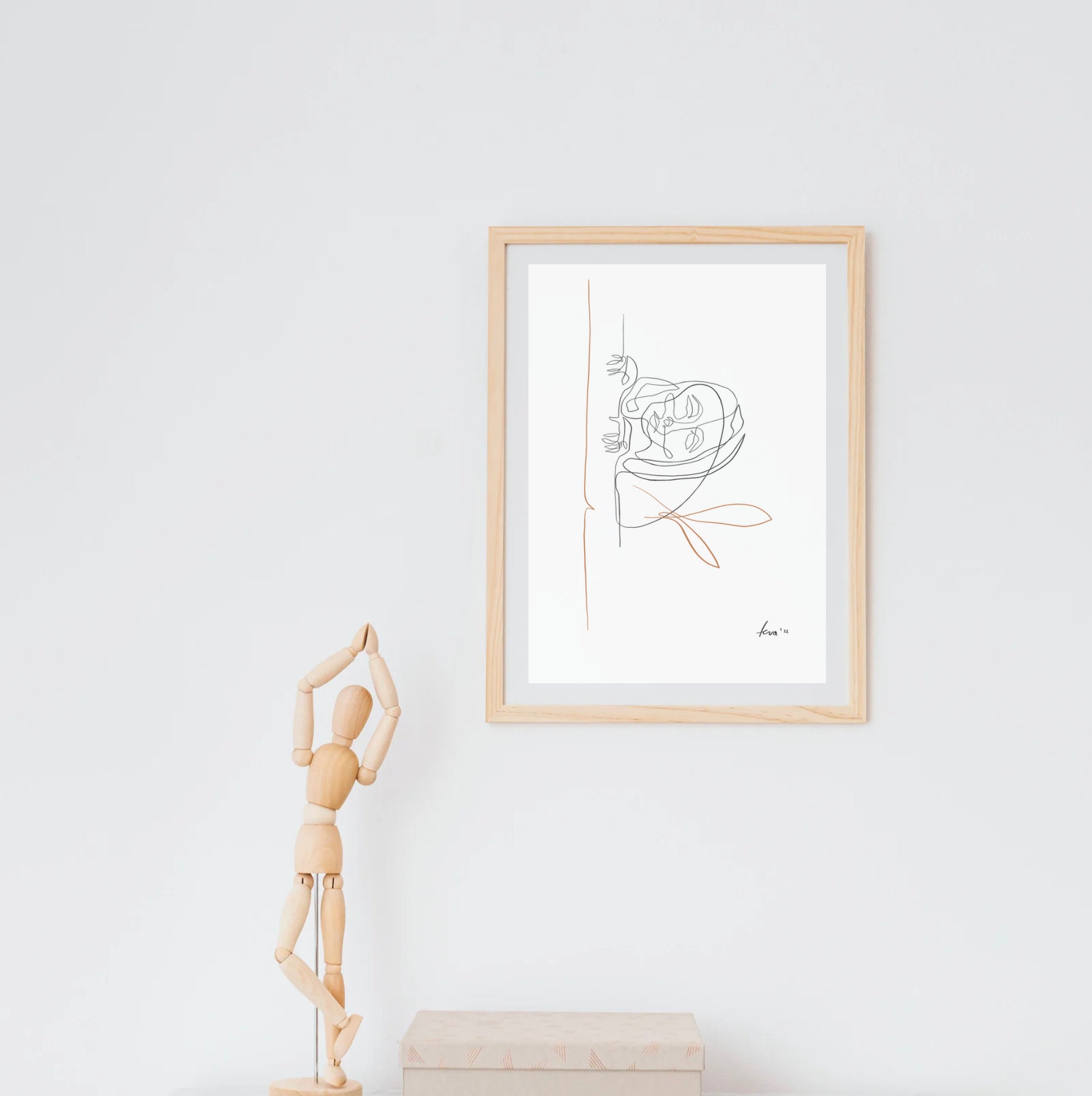 Single Line Art Face Anime Art One Line Art Body Abstract - Etsy