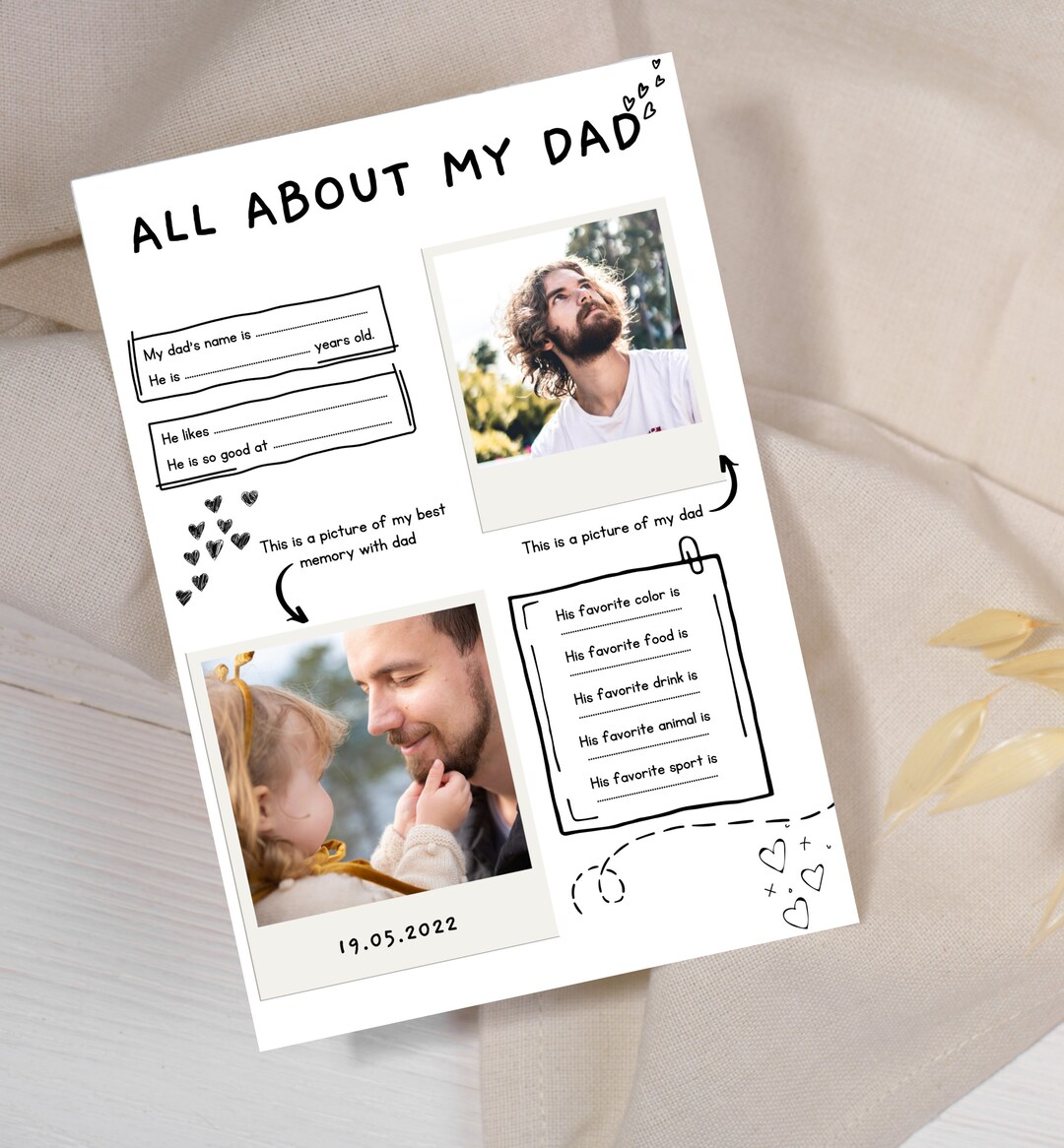 Printable Father's Day Template Printable Template - Etsy