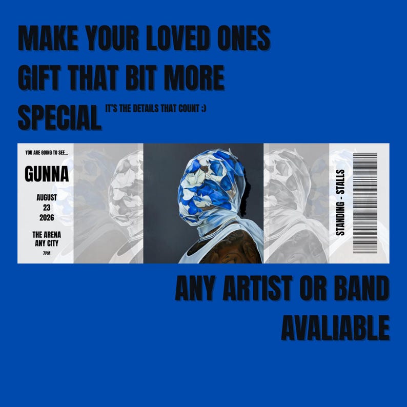 Custom Concert Ticket | Digital Download | Printable Ticket for Any ...