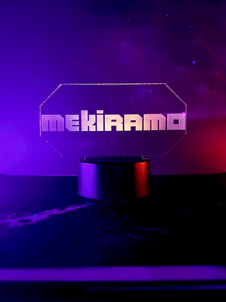 Custom Gamer Tag LED Sign-8 Fonts & 16 Colors Perfect for Gamers ...