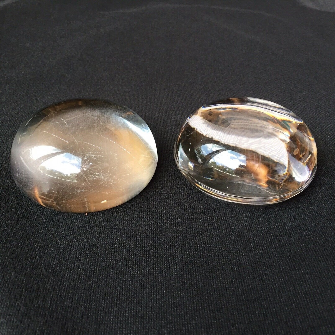 Magnifying Glass Paperweight Clear Round Domed Vintage Desktop - Etsy