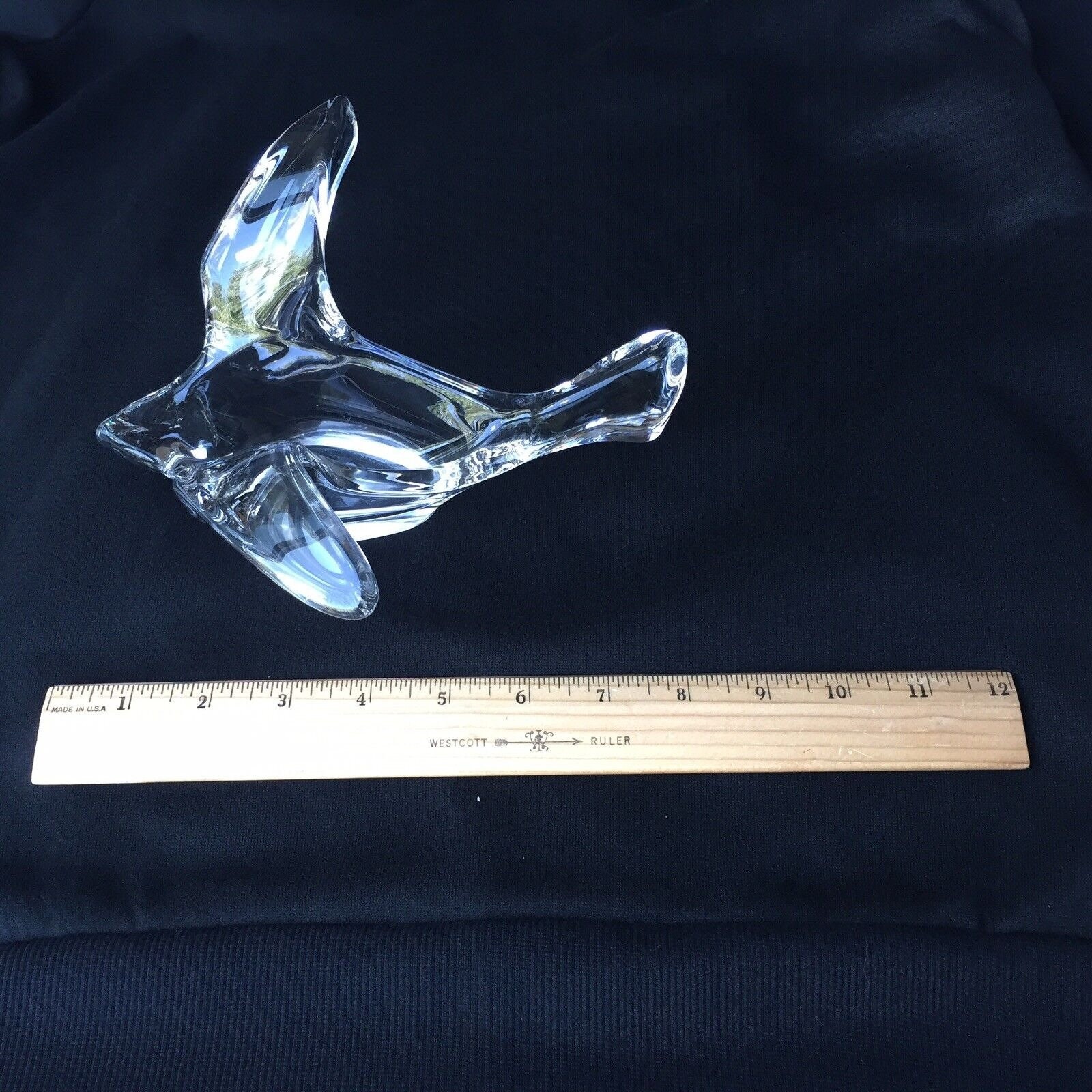 Crystal Art Glass Seagull Bird Candy Bowl Trinket Dish Clear Ocean ...