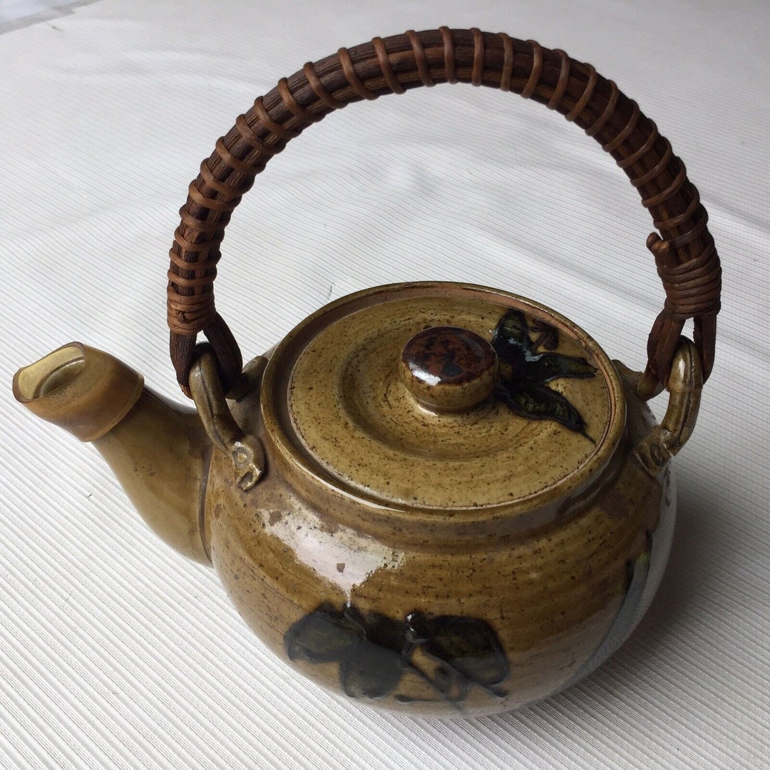 Vintage OMC Otagiri Japan Glazed Teapot Tiki Hawaii Palm Tree Boat ...