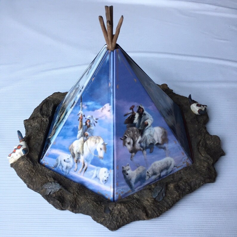 Bradford Exchange Native American Indian Art Edge of Eternity Teepee ...