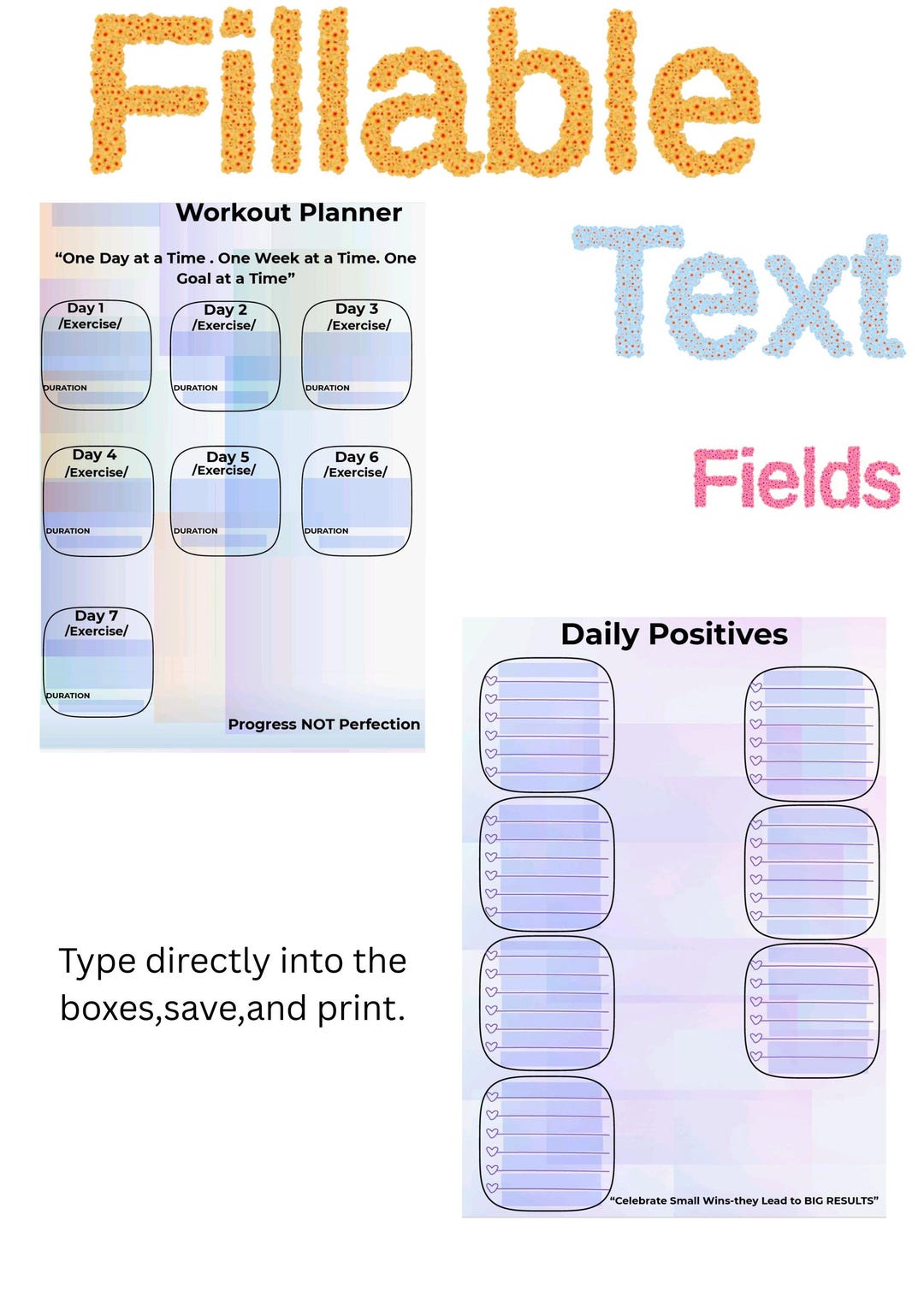 Fillable Pdf. Workout Planner | Weekly Fitness Tracker Printable ...