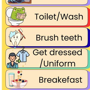 Printable Back-to-school Routine Chart | Kids Morning & Evening Routine ...