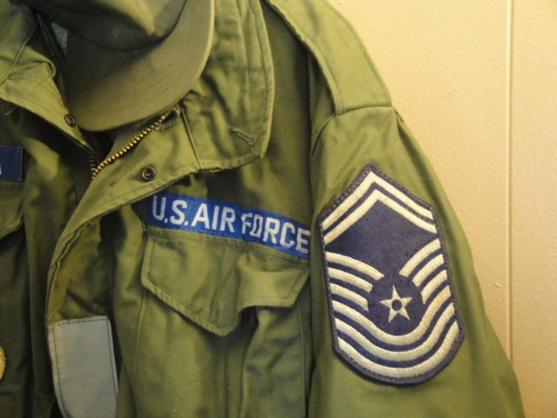 WWII U.S.A.F. Cold Weather Coat W/liner, Master Sgt. Chevrons and ...