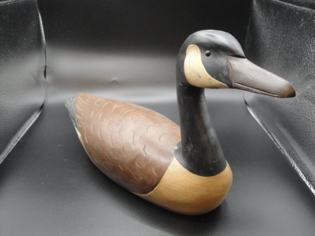 Vintage Folk Art Carved and Painted Solid Wood Handpainted Long Neck ...