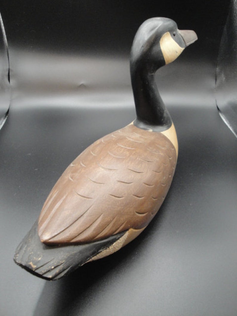 Vintage Folk Art Carved and Painted Solid Wood Handpainted Long Neck ...