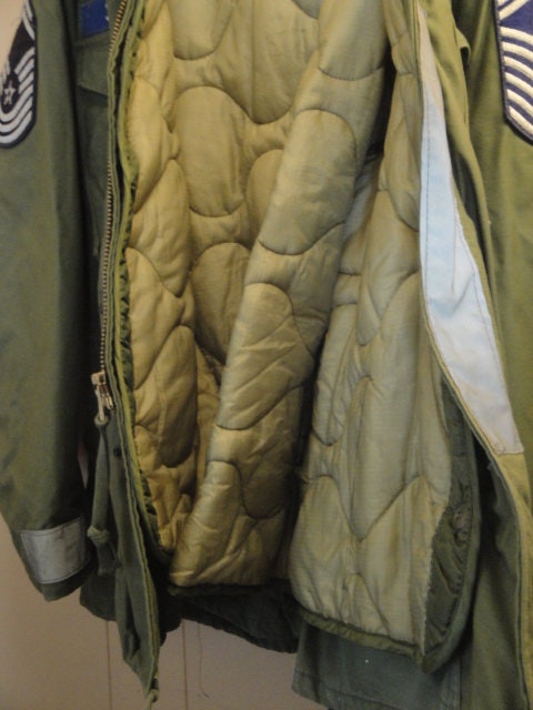 WWII U.S.A.F. Cold Weather Coat W/liner, Master Sgt. Chevrons and ...