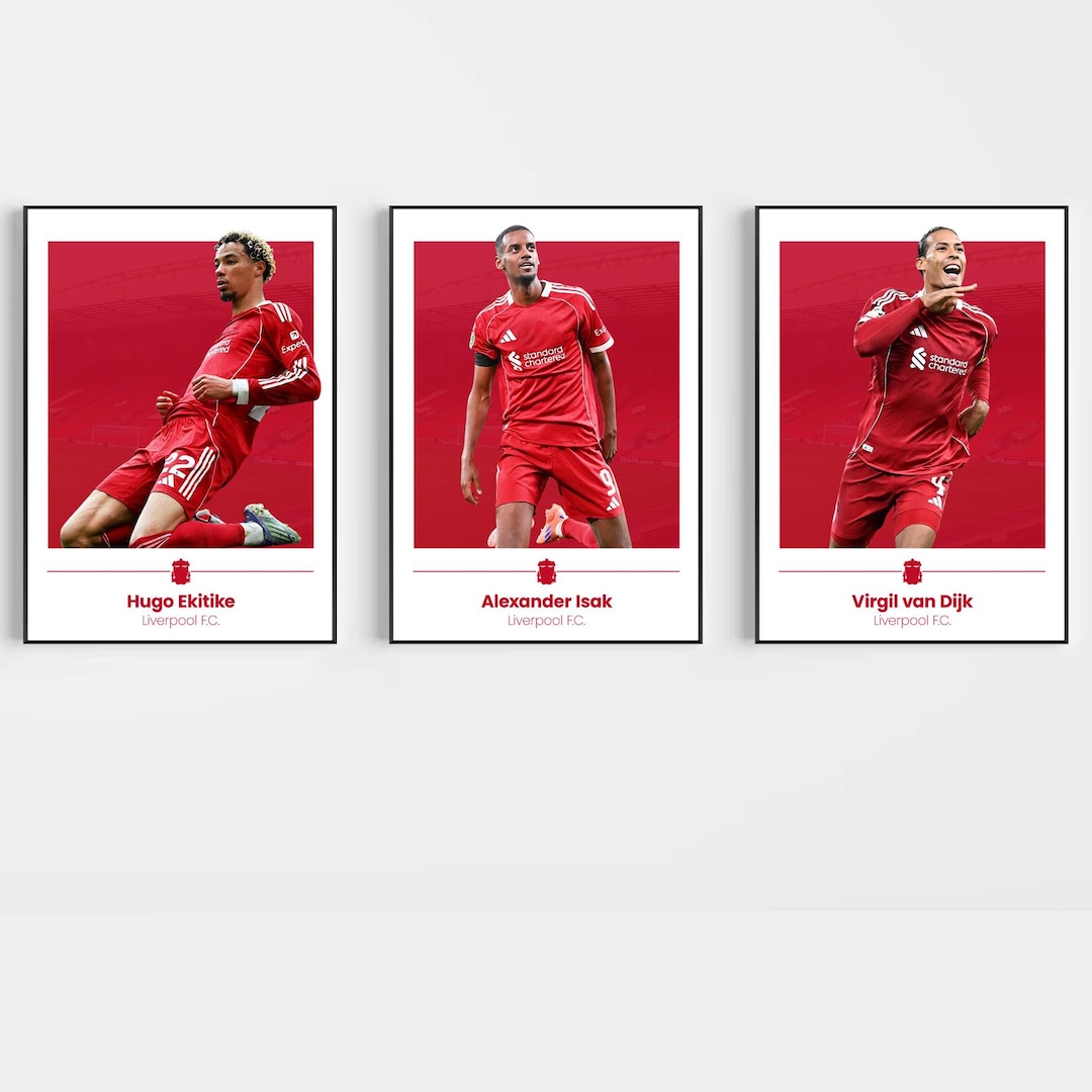 3 Liverpool Football Posters – Modern - A4 or A3 Glossy Prints ...