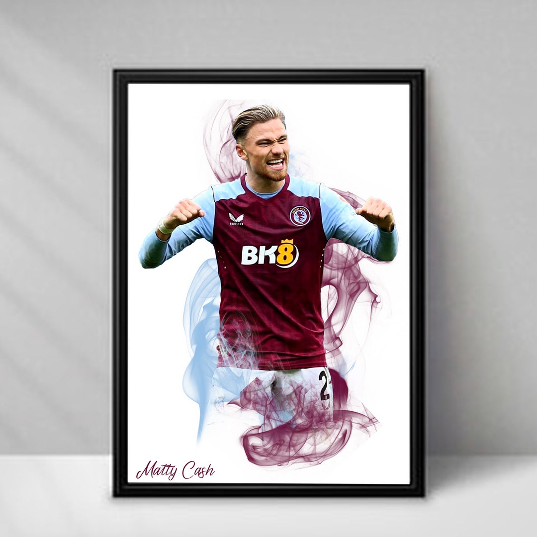Matty Cash 23/24 Aston Villa Football Print - Etsy