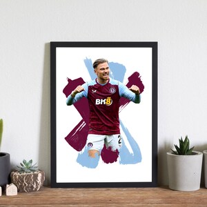 Matty Cash 23/24 Aston Villa Football Print - Etsy