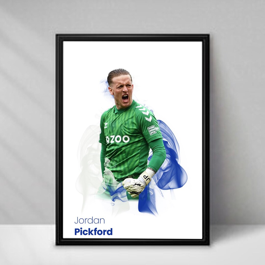 Jordan Pickford Football Poster – A4 or A3 Glossy Print – Everton ...