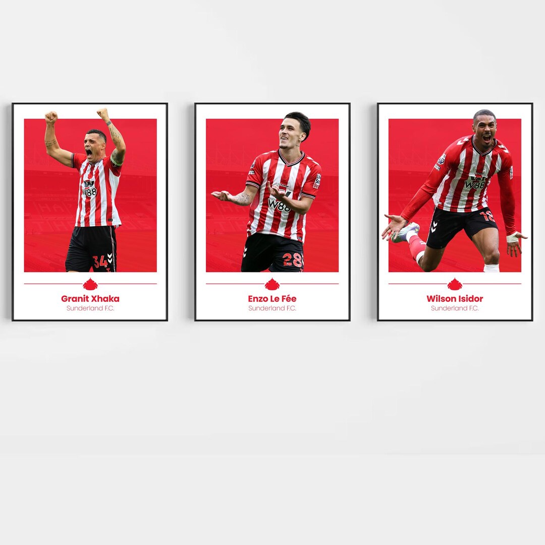 3 Sunderland Football Posters – Modern - A4 or A3 Glossy Prints ...
