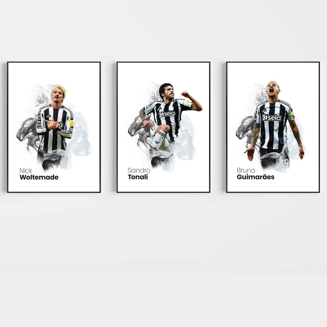 3 Newcastle United Football Posters – A4 or A3 Glossy Prints ...