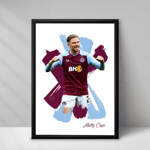 Matty Cash 23/24 Aston Villa Football Print - Etsy