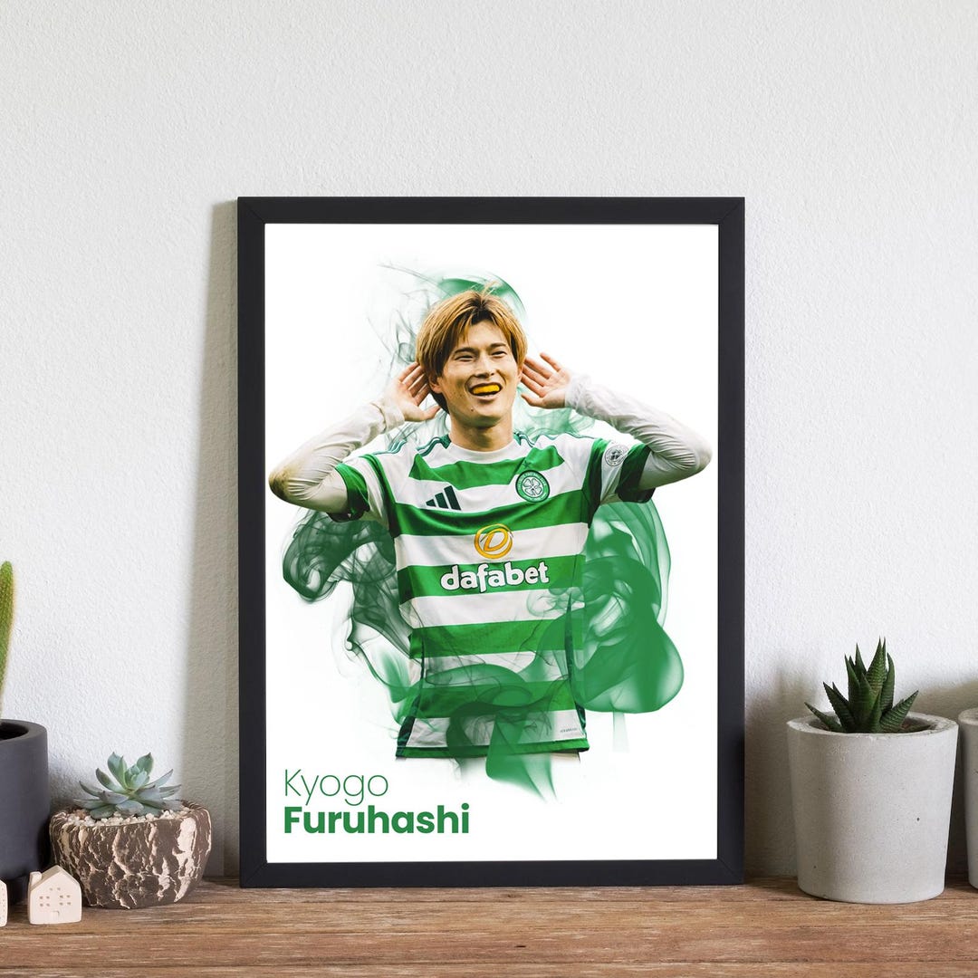 Kyogo Furuhashi Football Poster – A4 or A3 Glossy Print – Celtic Player ...