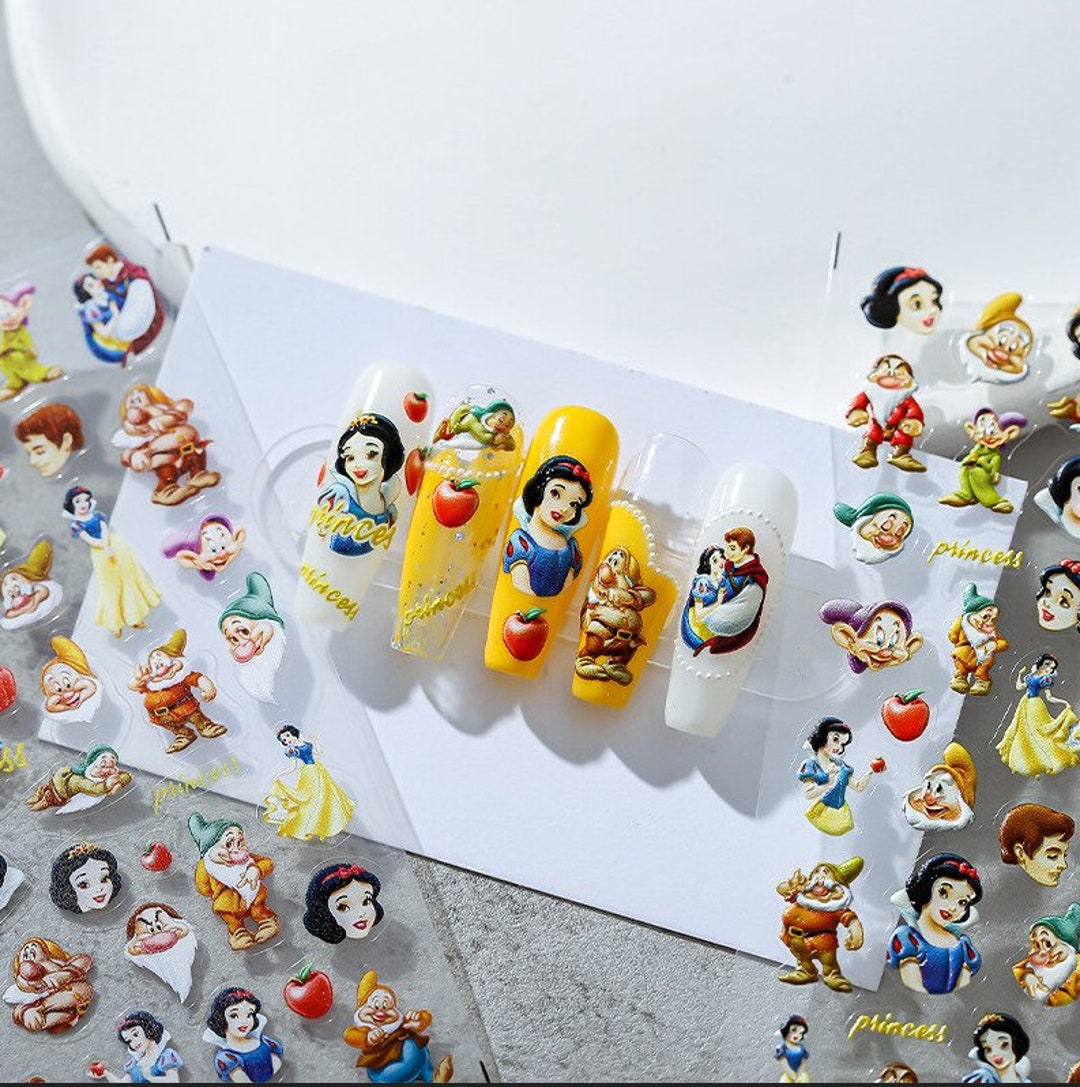 5D Nail Decal Character Princess Nail Decals Snow White - Etsy